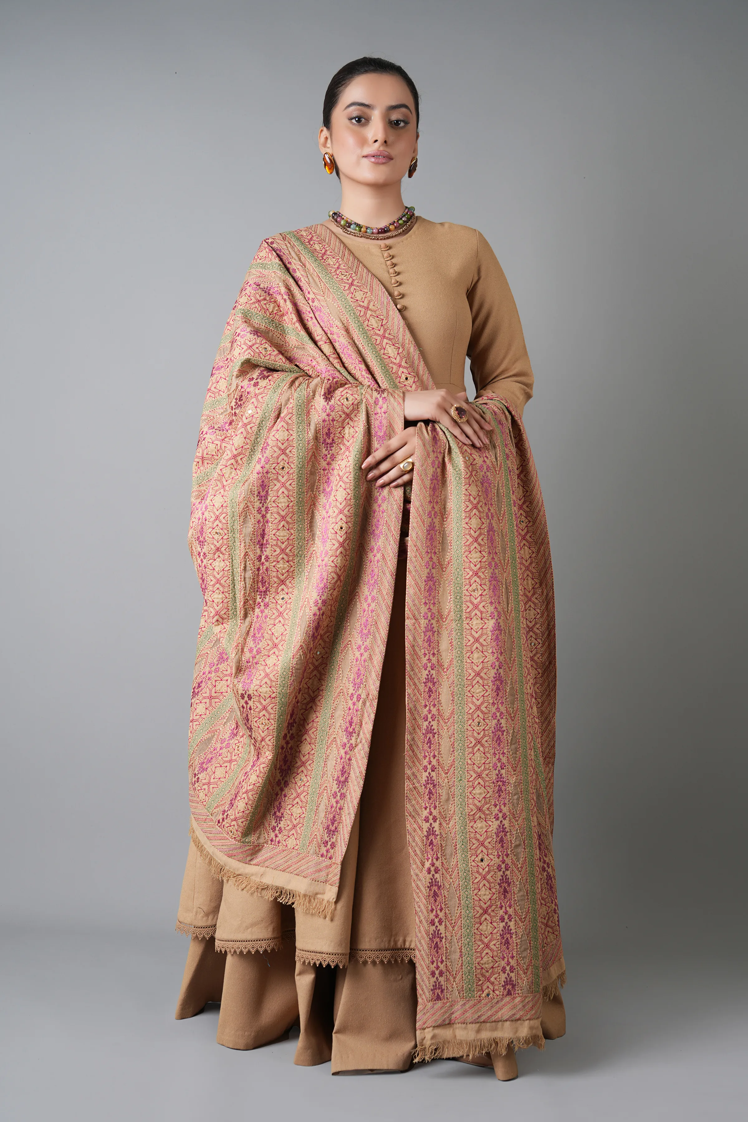 ETHNIC STRIKE SHAWL | Bareeze